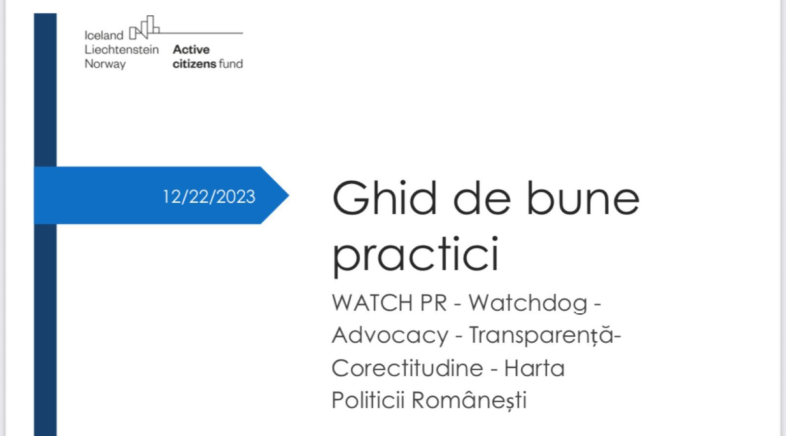 Ghid de bune practici - Asociatia Casa Buna